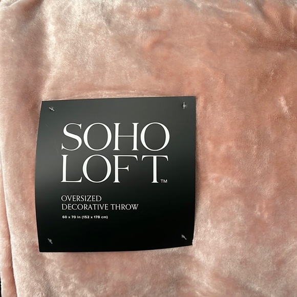 Soho Loft | Bedding | Soho Loft Oversized Decorative Throw In Blush 6 X 70 Plush 00 Polyester ...